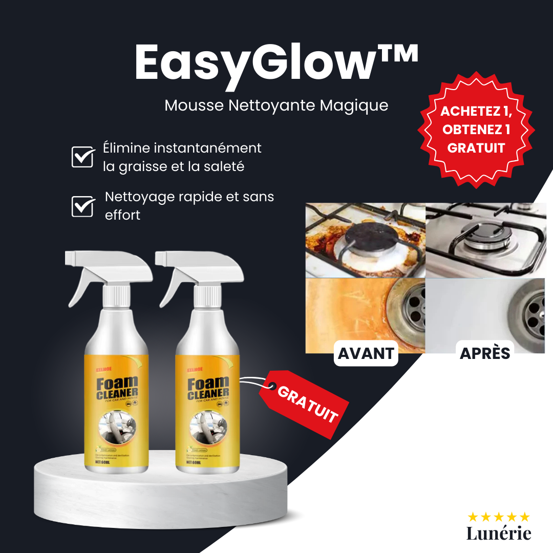 1 ACHETÉ = 1 OFFERT I EasyGlow™ Mousse Nettoyante Magique – Lunérie